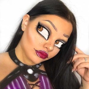 25 Creepy and Cute Doll Makeup Ideas for Halloween