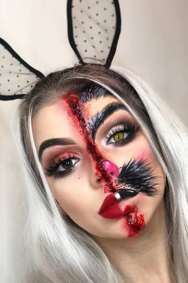 23 Cute Bunny Makeup Ideas for Halloween